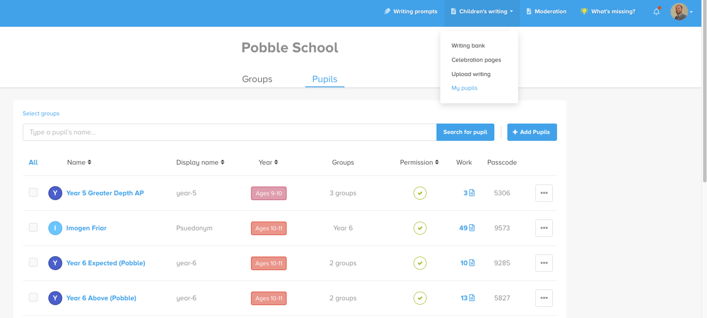 How does a pupil log in?